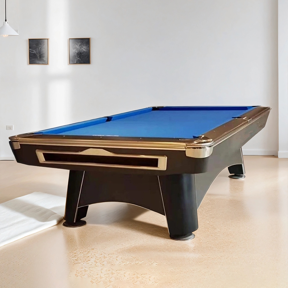 Victory Pool Table 9 Feet Marble Material Black Ball Return System ...